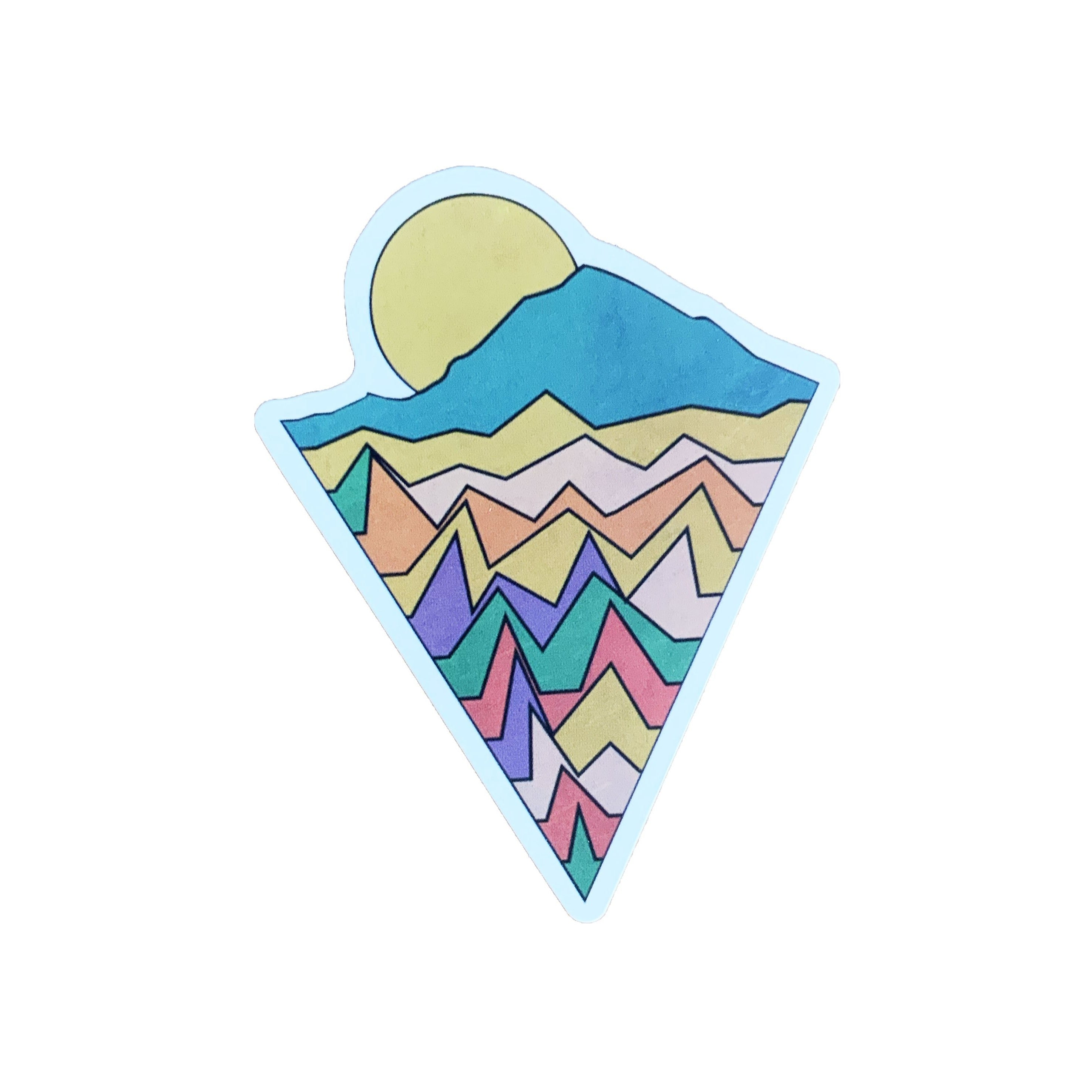 Colorful Mountains Sticker